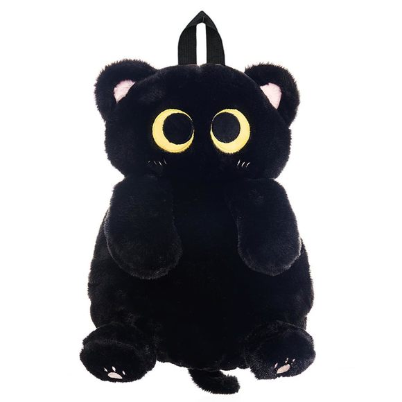 Іуоосѕѕ | Bags | Girls Black Cat Plush Backpack Stuffed Animal Cat Bag ...